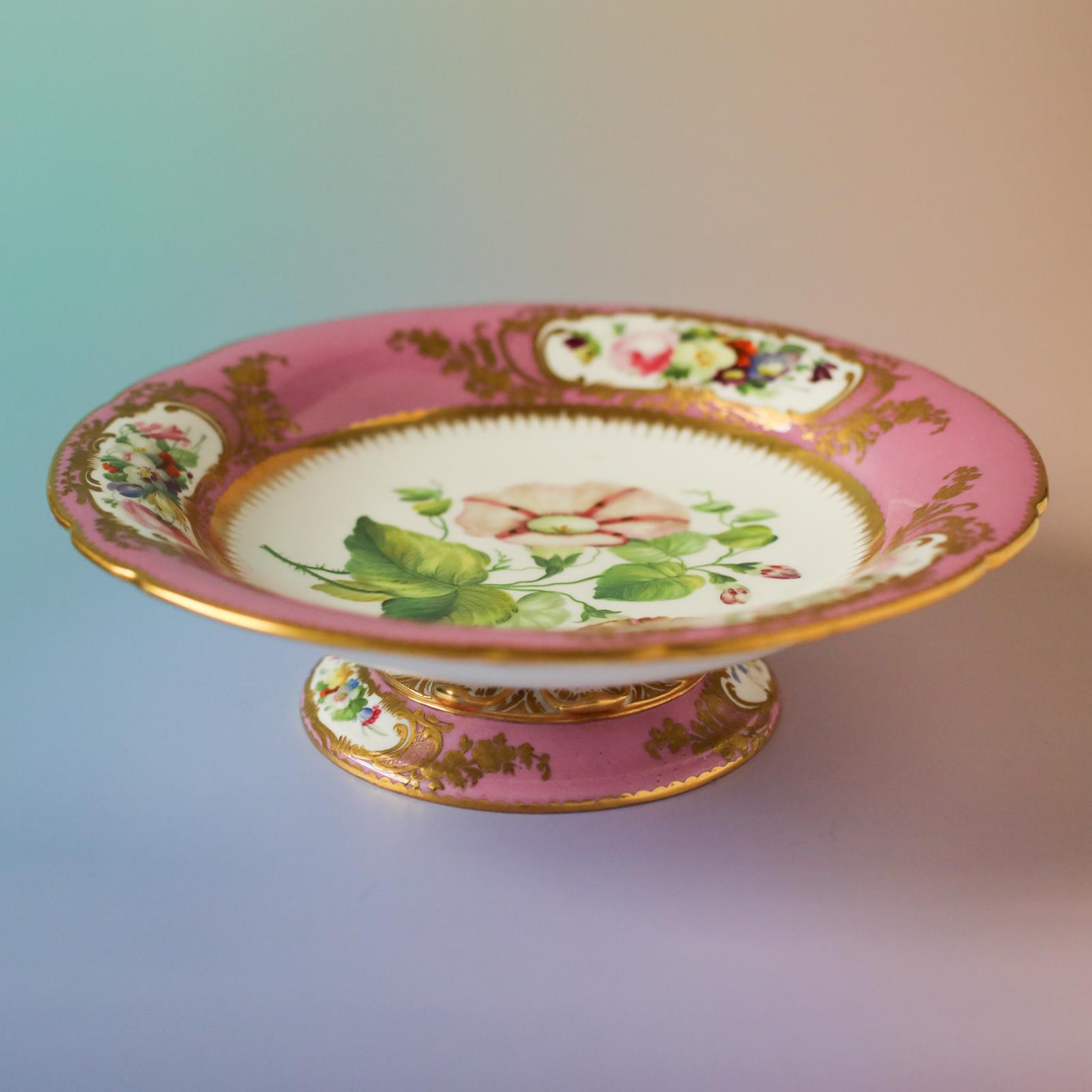 Rare Antique Minton Pompadour Pink Compote Rococo Revival Victorian ...