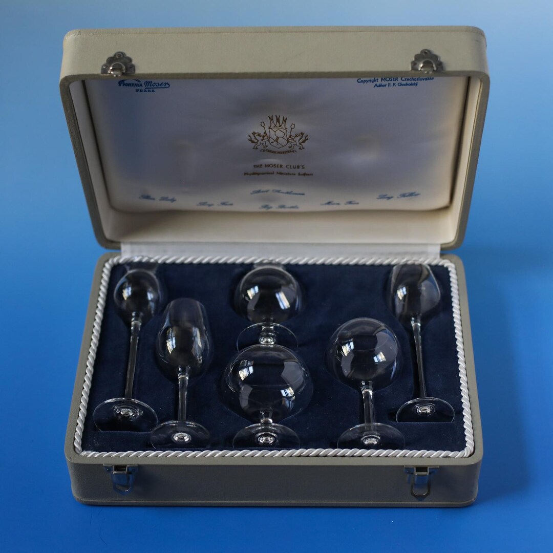 Moser Crystal Snifters: Mid-century Barware Set With Case - Etsy