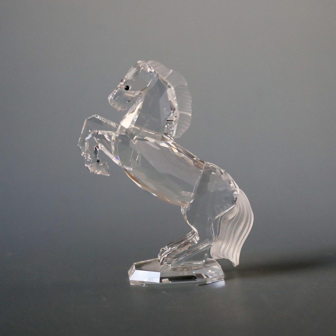 Swarovski Crystal White Stallion Horse Figurine - in the Box With ...