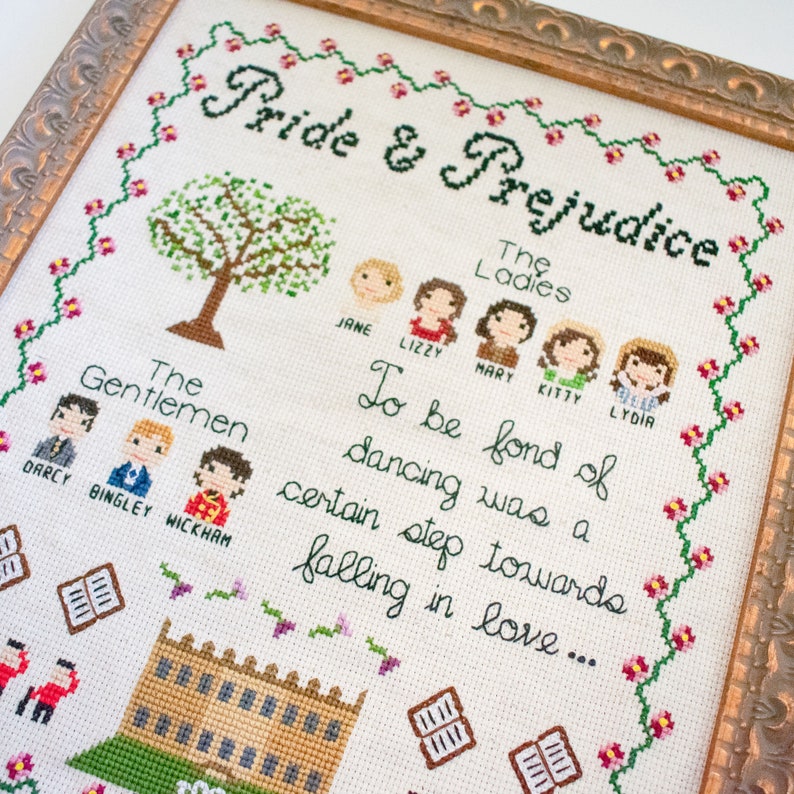 Stitch People Pride and Prejudice Cross-stitch Patterns for Jane Austen ...