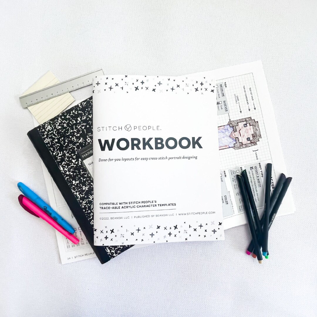 Stitch People Workbook - A Cross-stitch Design Journal to Template Your ...