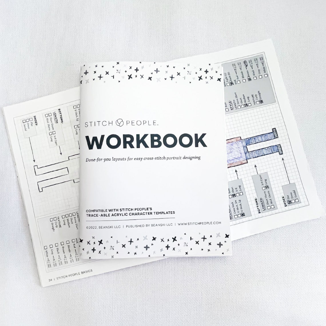 Stitch People Workbook - A Cross-stitch Design Journal to Template Your ...