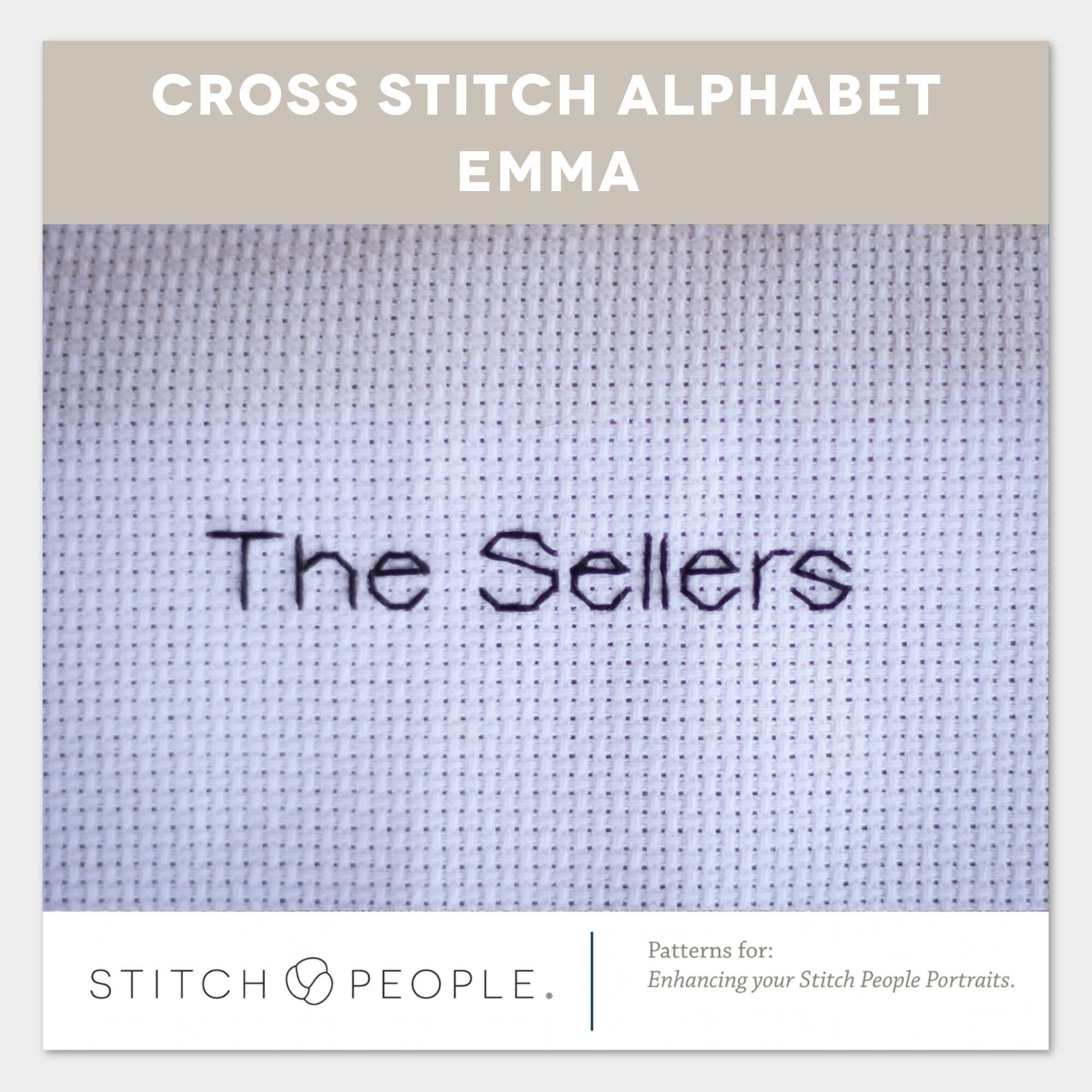 Stitch People Alphabet Emma: Simple Lowercase Letters for Custom Cross ...