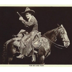 Tom Mix and Tony Postcard - Etsy