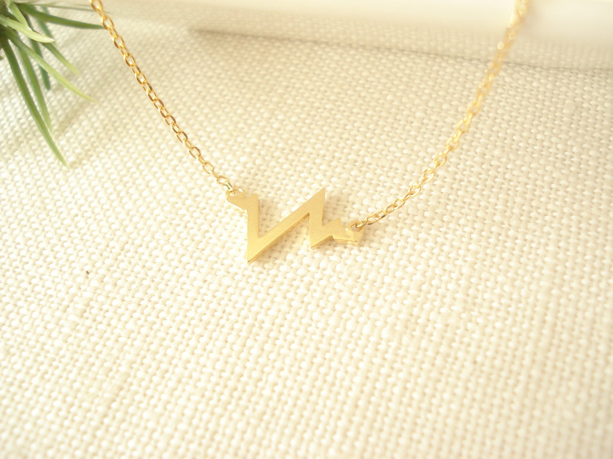 Heart Beat Necklace..simple Everyday Jewelry, Minimalist, Modern Heart ...
