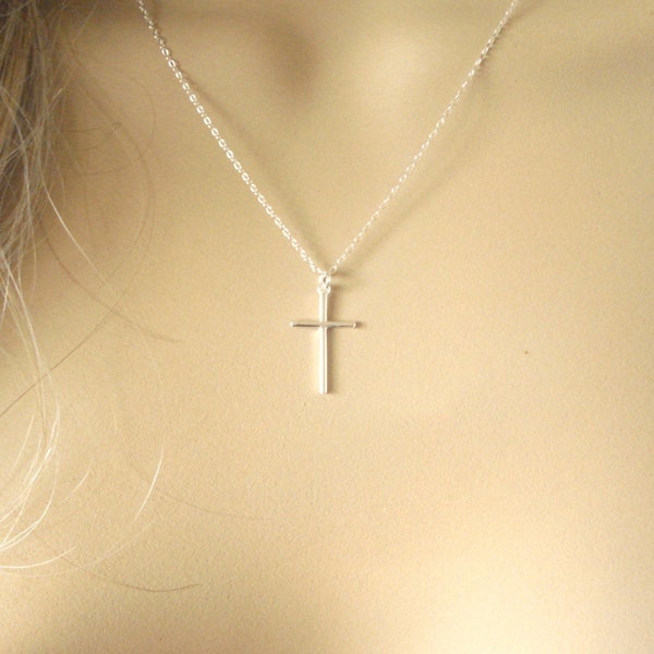 Thin Cross Necklace - Etsy