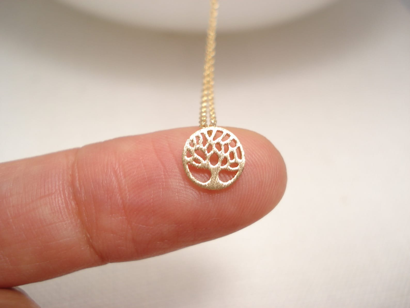 Tiny Tree Necklace...gold, Silver or Rose Gold, Simple Tree of Life ...