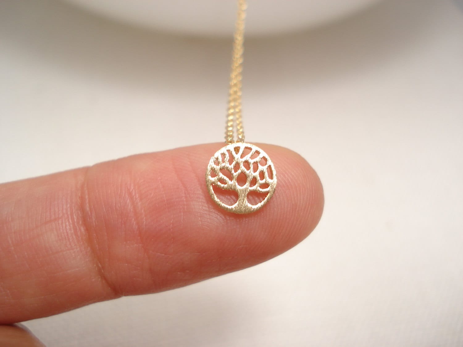 Tiny Tree Necklace...gold, Silver or Rose Gold, Simple Tree of Life ...