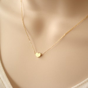Tiny Gold Heart Necklace...simple Handmade Jewelry, Everyday Simple ...