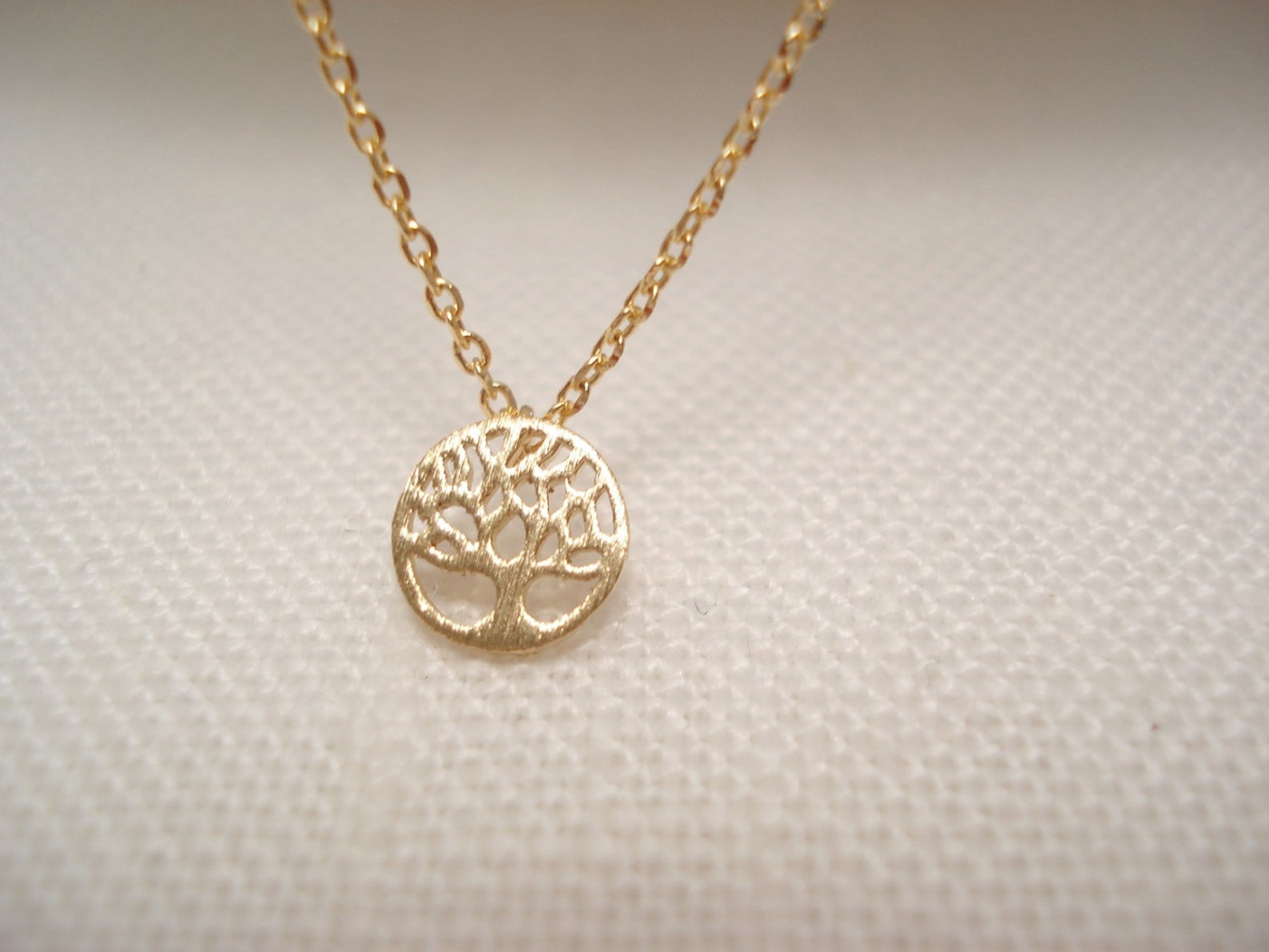 Tiny Tree Necklace...gold, Silver or Rose Gold, Simple Tree of Life ...