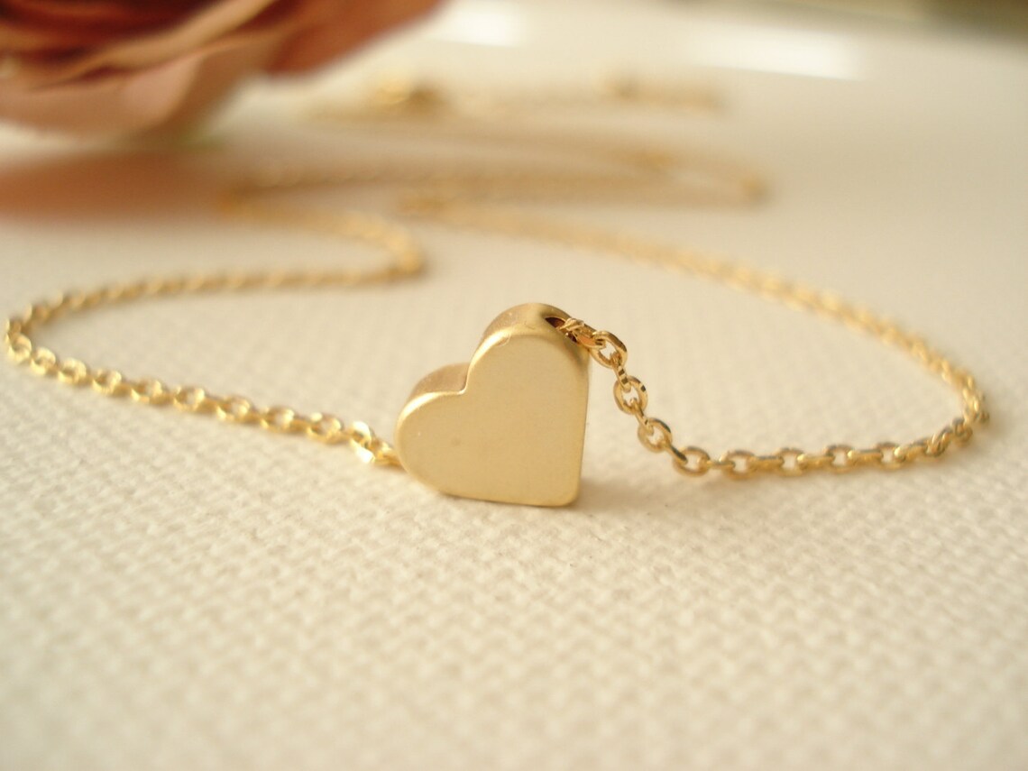 Tiny Gold Heart Necklace...simple Handmade Jewelry, Everyday Simple ...