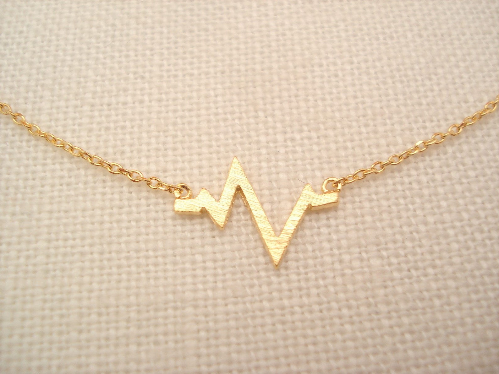 Heart Beat Necklace..simple Everyday Jewelry, Minimalist, Modern Heart ...