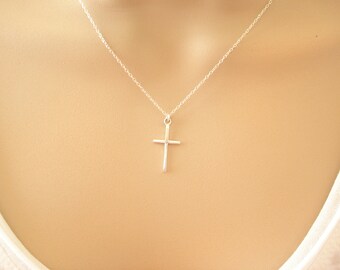 Thin Cross Necklace - Etsy