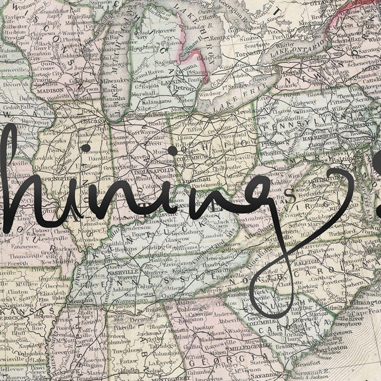 From Sea to Shining Sea Map // DIGITAL DOWNLOAD - Etsy