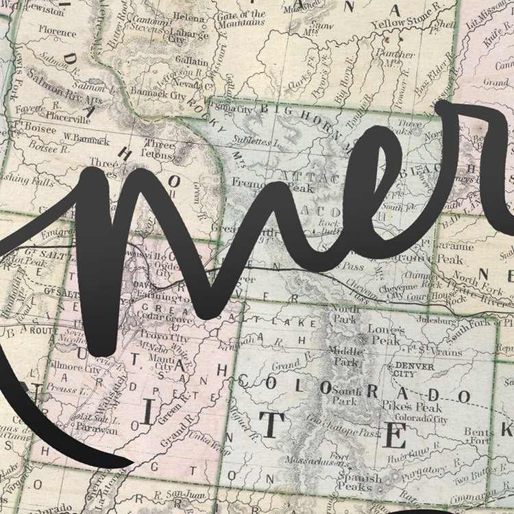 America the Beautiful Map // DIGITAL DOWNLOAD - Etsy