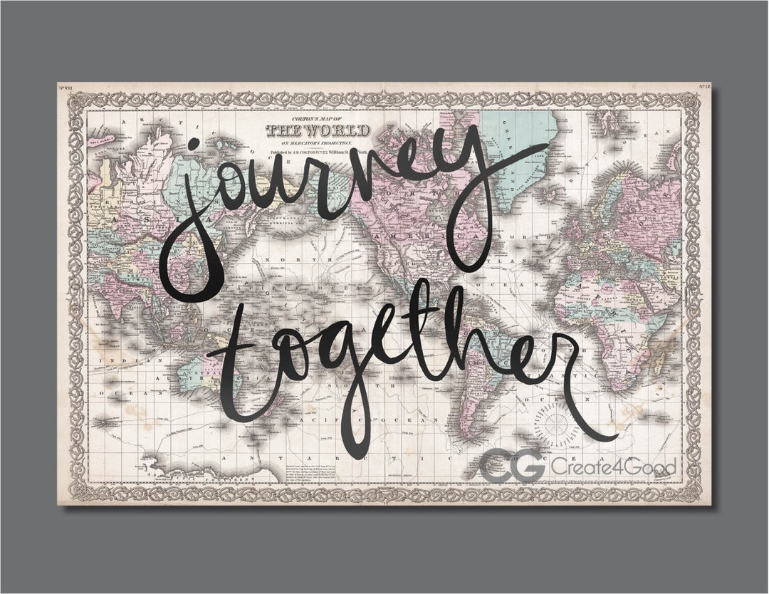 Journey Together Map // DIGITAL DOWNLOAD - Etsy