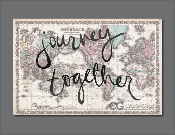 Journey Together Map // DIGITAL DOWNLOAD | Etsy