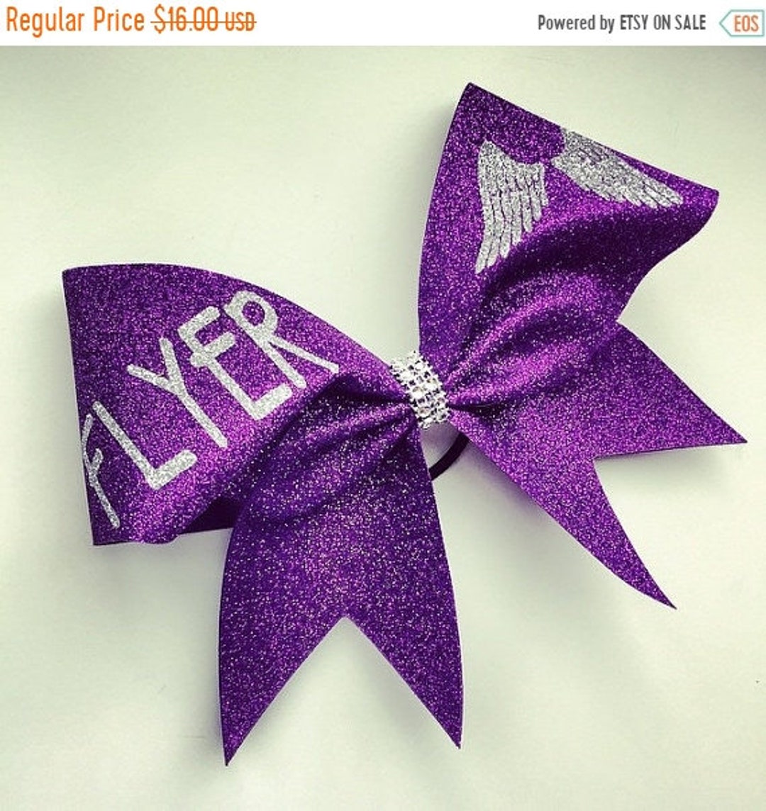 Glitter Flyer Cheer Bow - Etsy