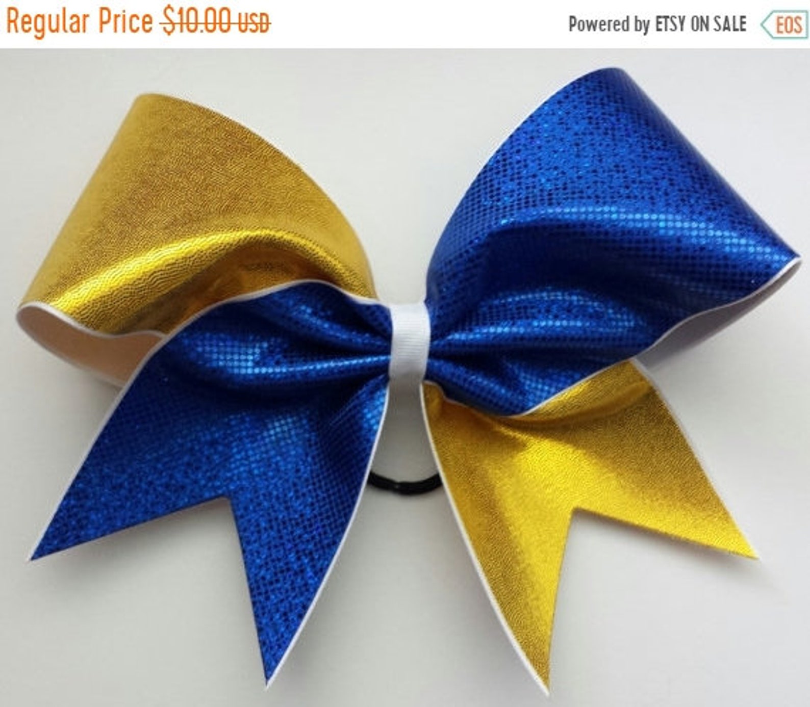 Royal Blue and Gold Cheer Bow - Etsy