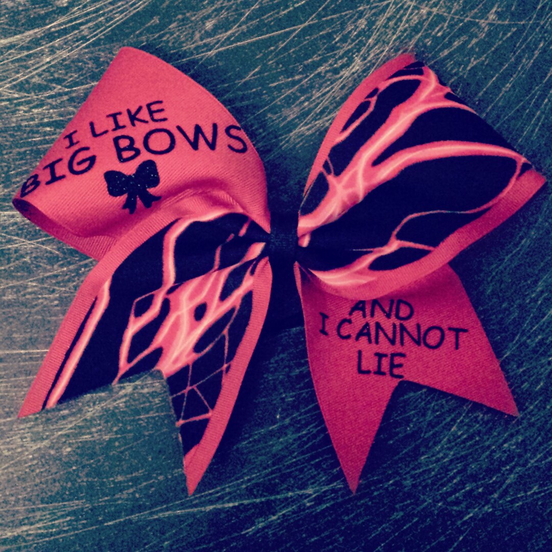 I I Like Big Bows and I Cannot Lie Red Cheer Bow. - Etsy