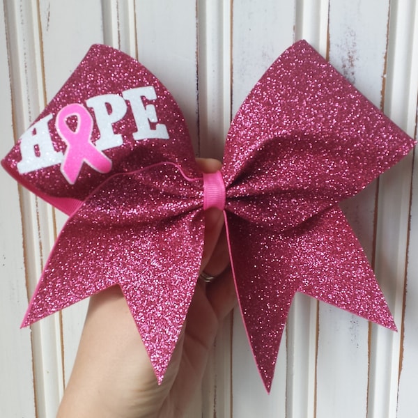 Breast Cancer Cheer Bow - Etsy
