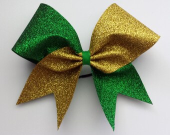 Hazel Cheer Bow in Burgundy and White Glitter | Etsy