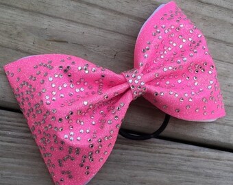 Hazel Cheer Bow in Gold and Sapphire Glitter - Etsy