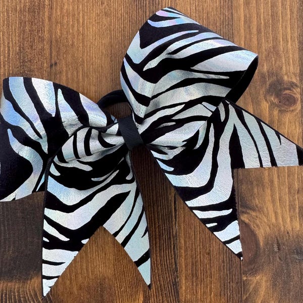 Zebra Cheer Bow - Etsy