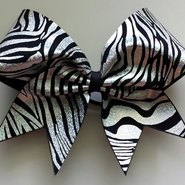 Zebra Cheer Bow - Etsy