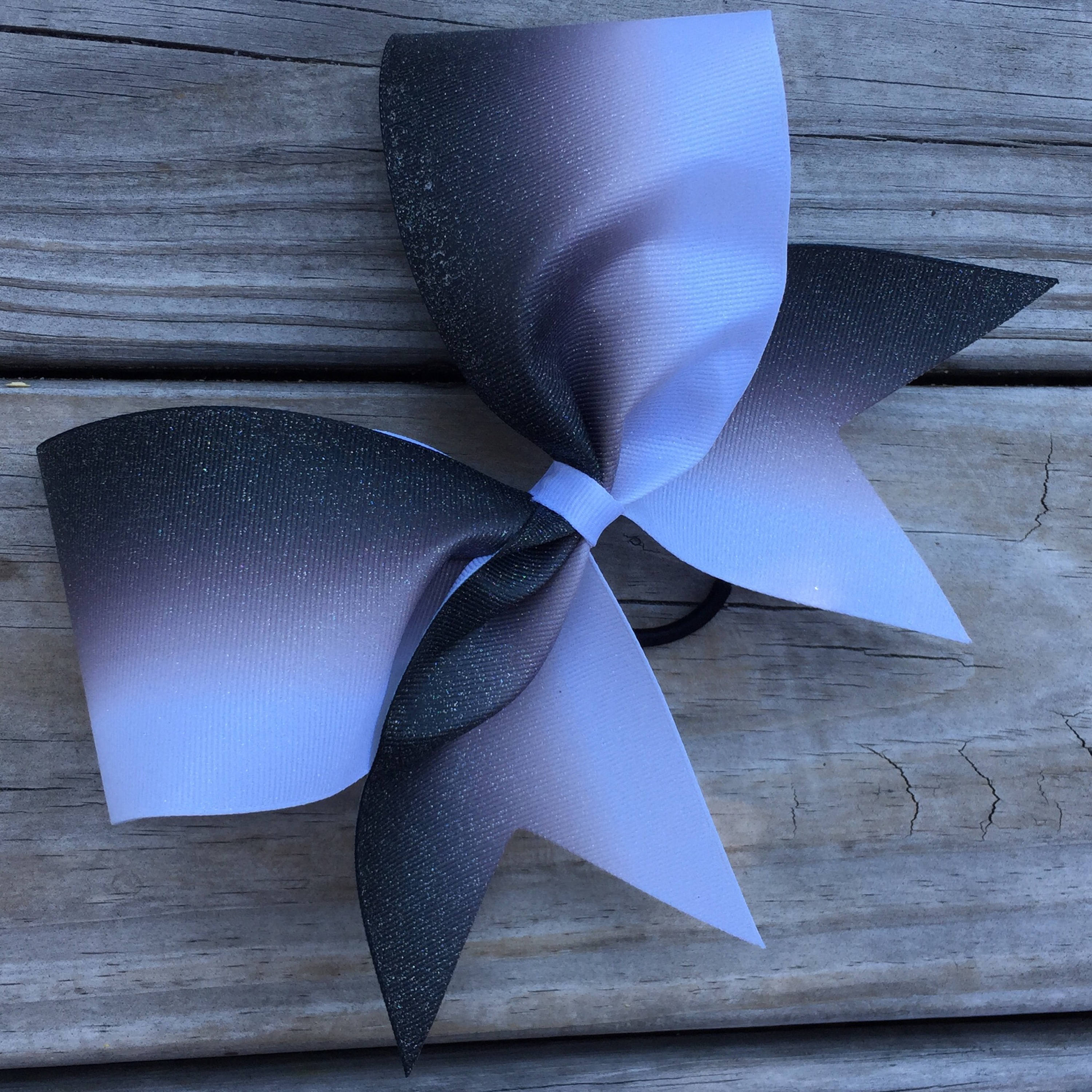 Glittery Ombre Ribbon Cheer Bow | Etsy