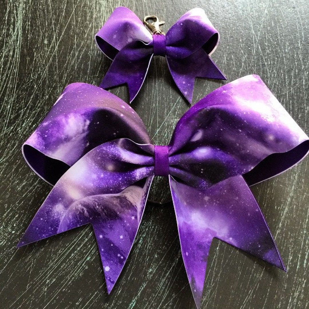 Purple Galaxy Cheer Bow. Just Cheer Bow. - Etsy