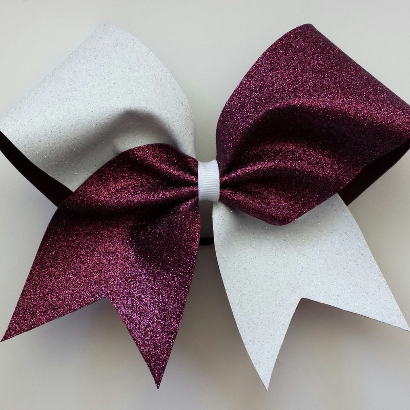 Burgundy Cheer Bow - Etsy