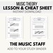 Basic Music Theory Lesson and Cheat Sheet: the Music Staff - Printable ...