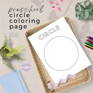 Circle Shape Coloring Page - Printable Preschool Circle Coloring Sheet ...