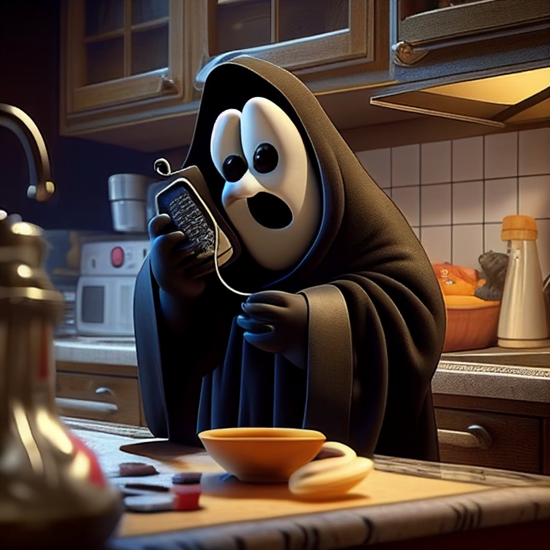 Ghostface in Pixar Style AI Art - Etsy