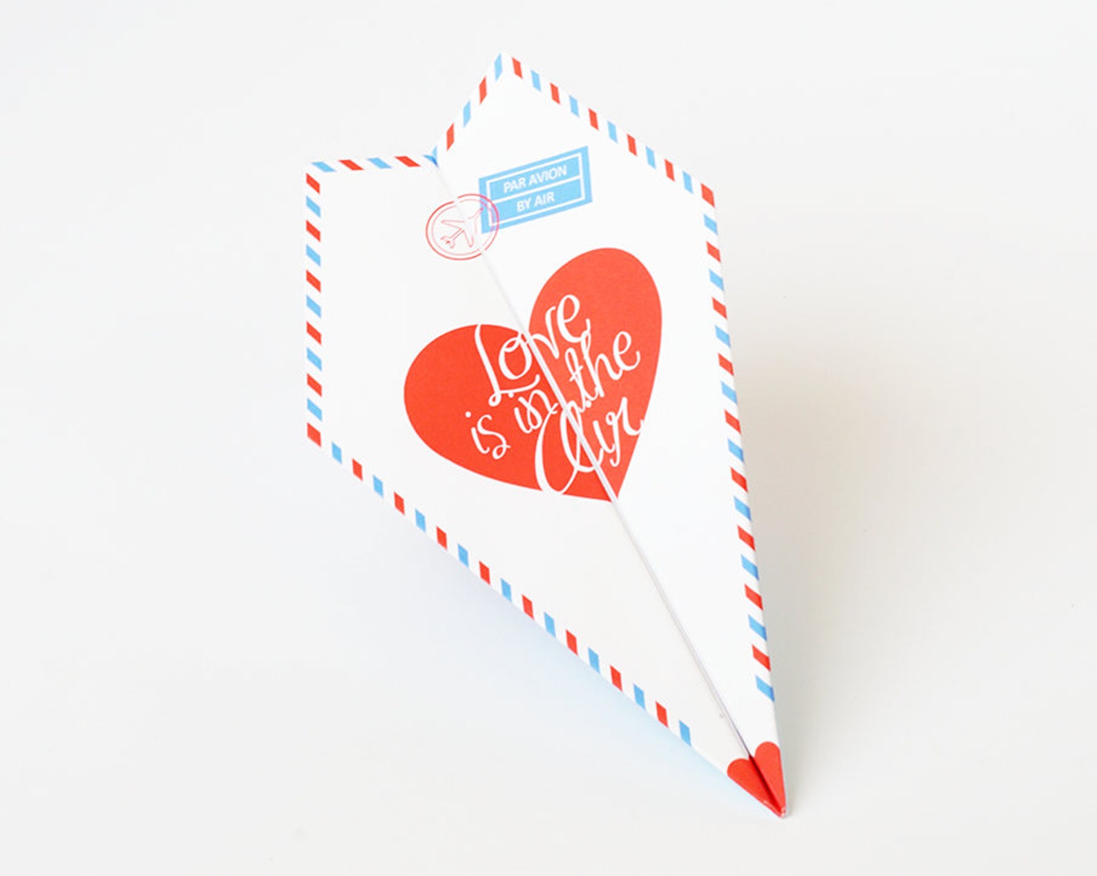 DIY Paper Airplane Valentines / Anniversary Card Kit - Etsy