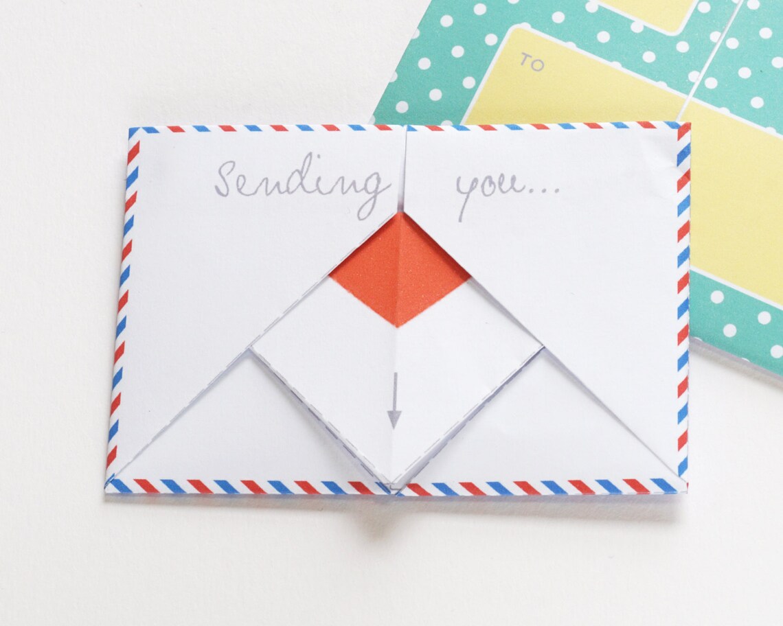 Printable DIY Valentine piece of My Heart Folded School Note Card ...