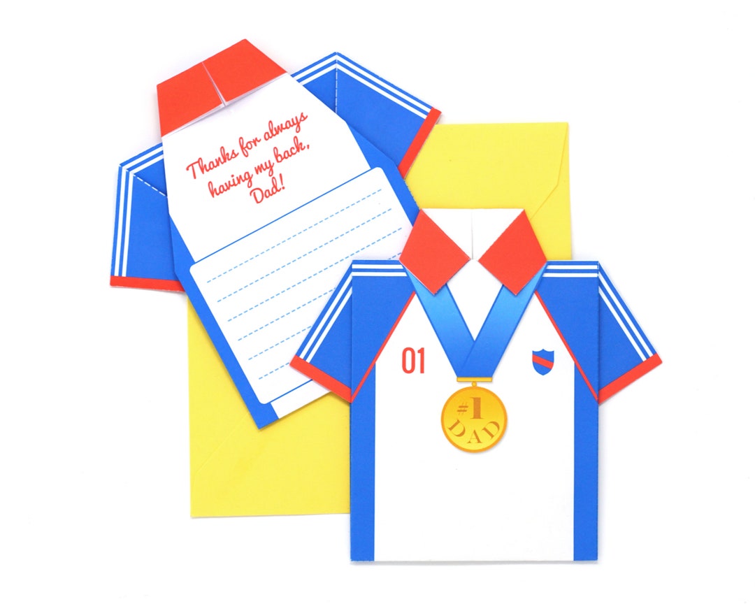 DIY Father's Day Origami Shirt Card Kit Olympic Hero Design - Etsy