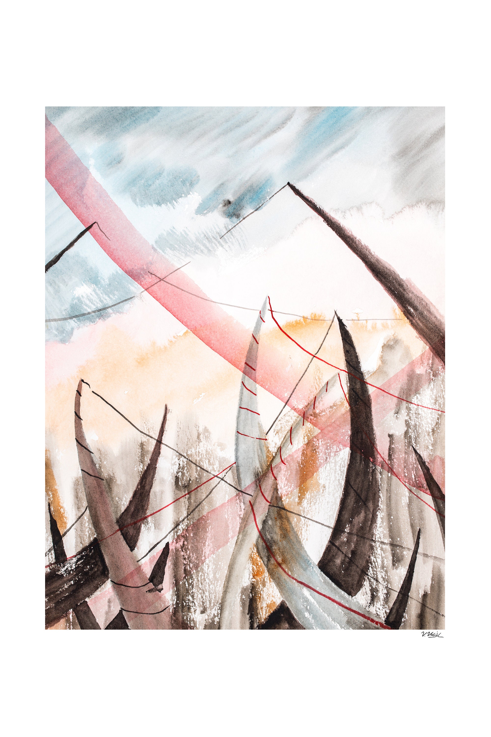 Abstract by Vasil Vasilev Art Modern Contemporary Home - Etsy