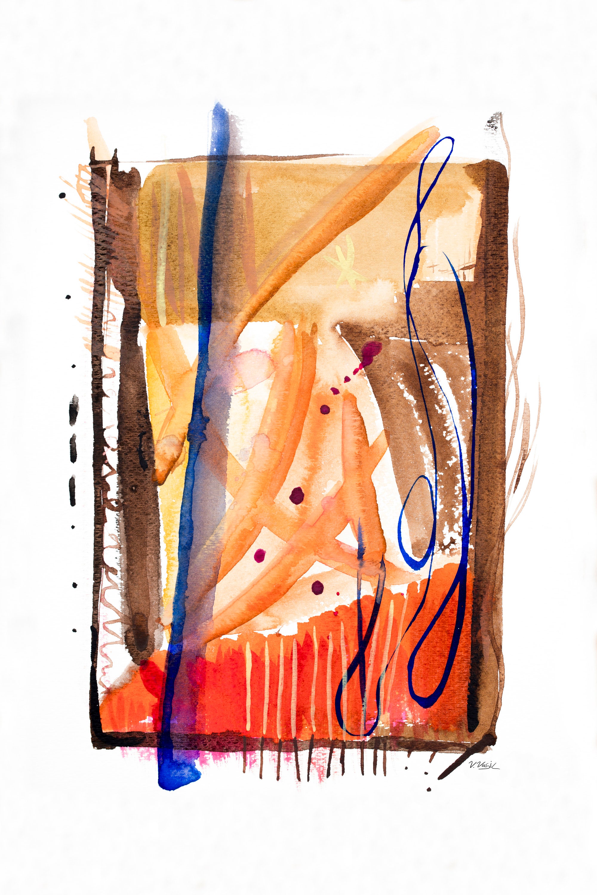 Abstract by Vasil Vasilev Art Modern Contemporary Home | Etsy