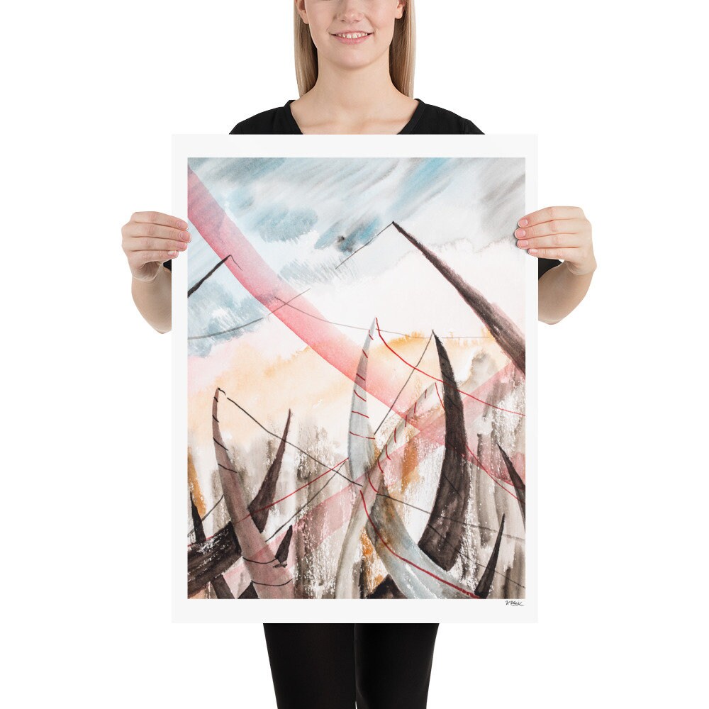 Abstract by Vasil Vasilev Art Modern Contemporary Home - Etsy