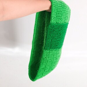 Hand Knit Green Colorblock Infinity Scarf - Etsy