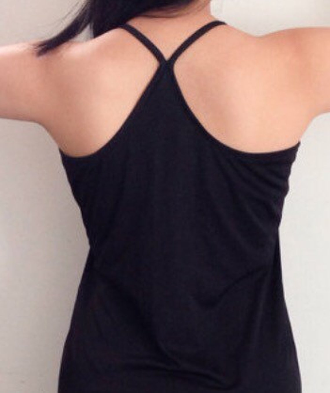 90s Vintage Black Racerback Maxi Dress - Etsy