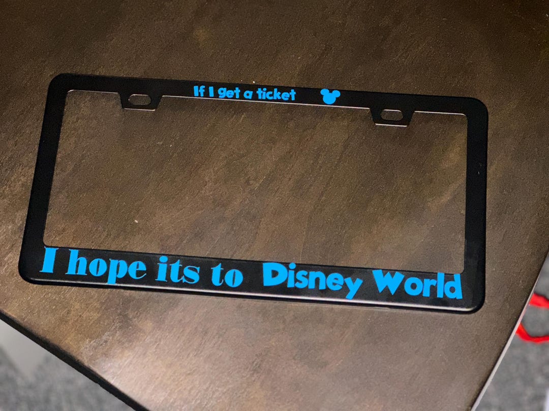 Disney World License Plate Frame - Etsy