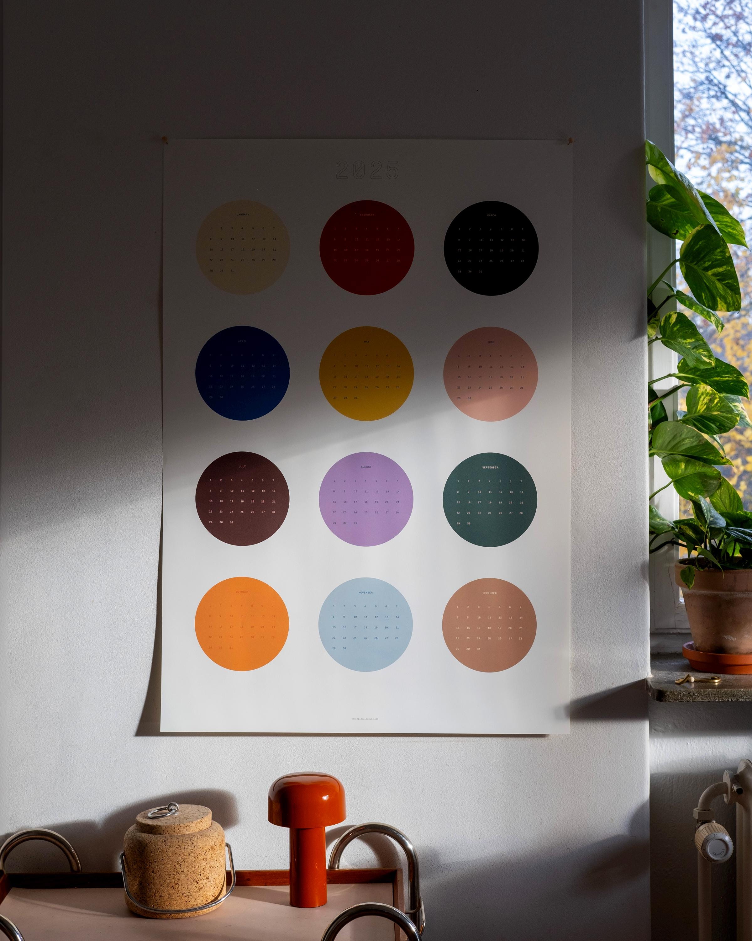 2025 Dots Calendar | 70x100cm | Giant Colorful Calendar - Etsy