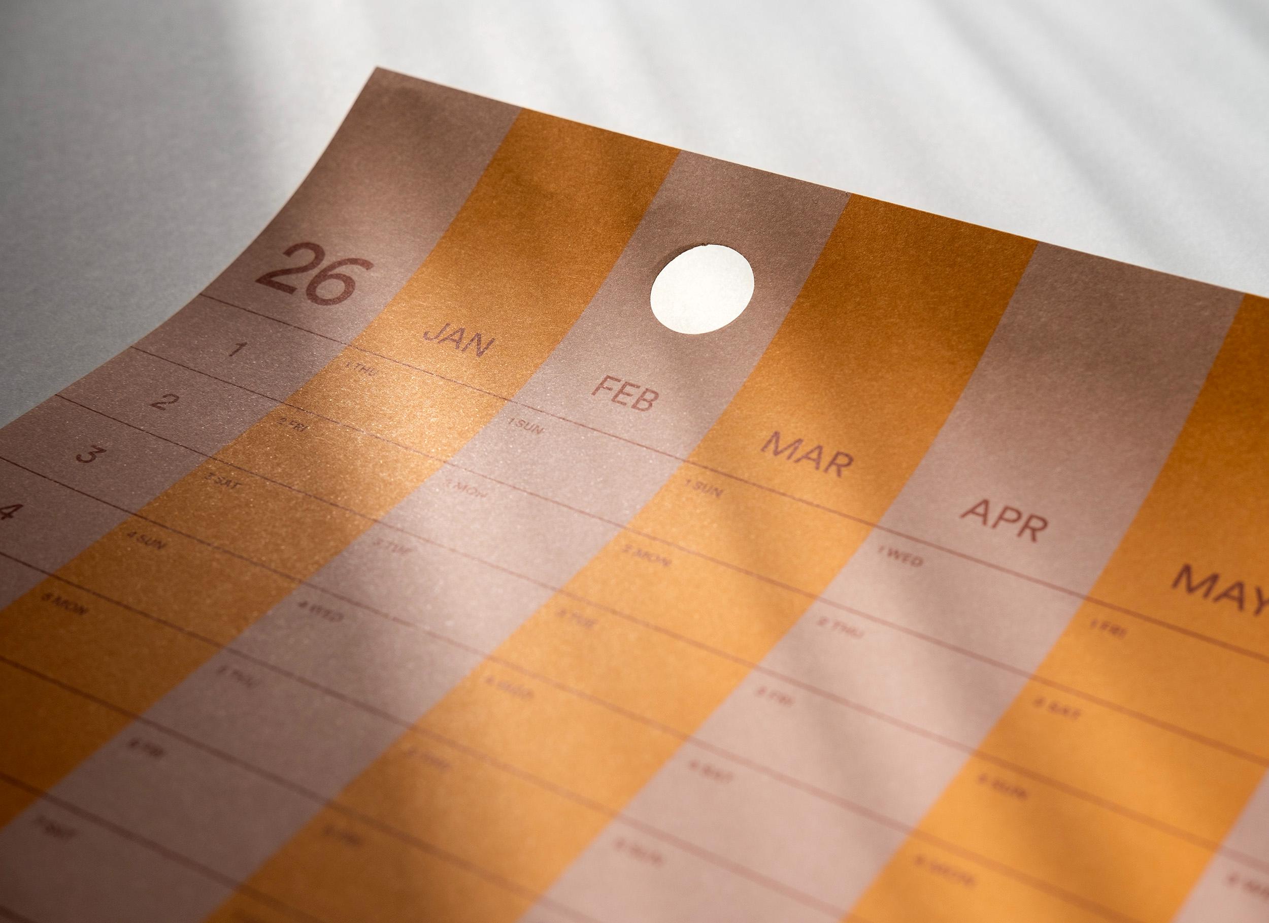 2026 Striped Wall Planner | Large Format Year Calendar - Etsy