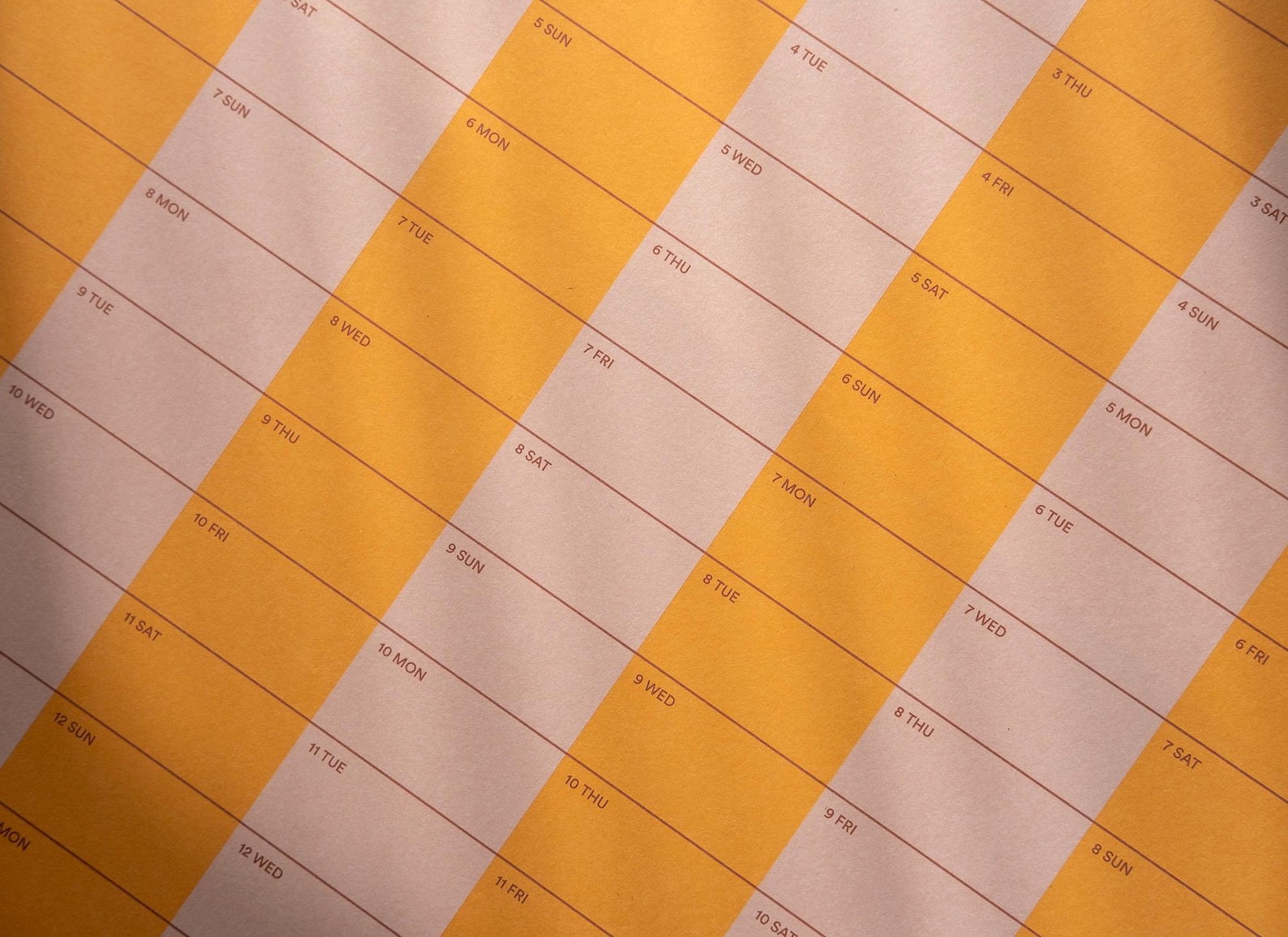 2026 Striped Wall Planner | Large Format Year Calendar - Etsy