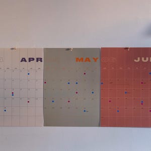 A3 Colorful Undated Wall Calendar | Monthly Planner - Etsy