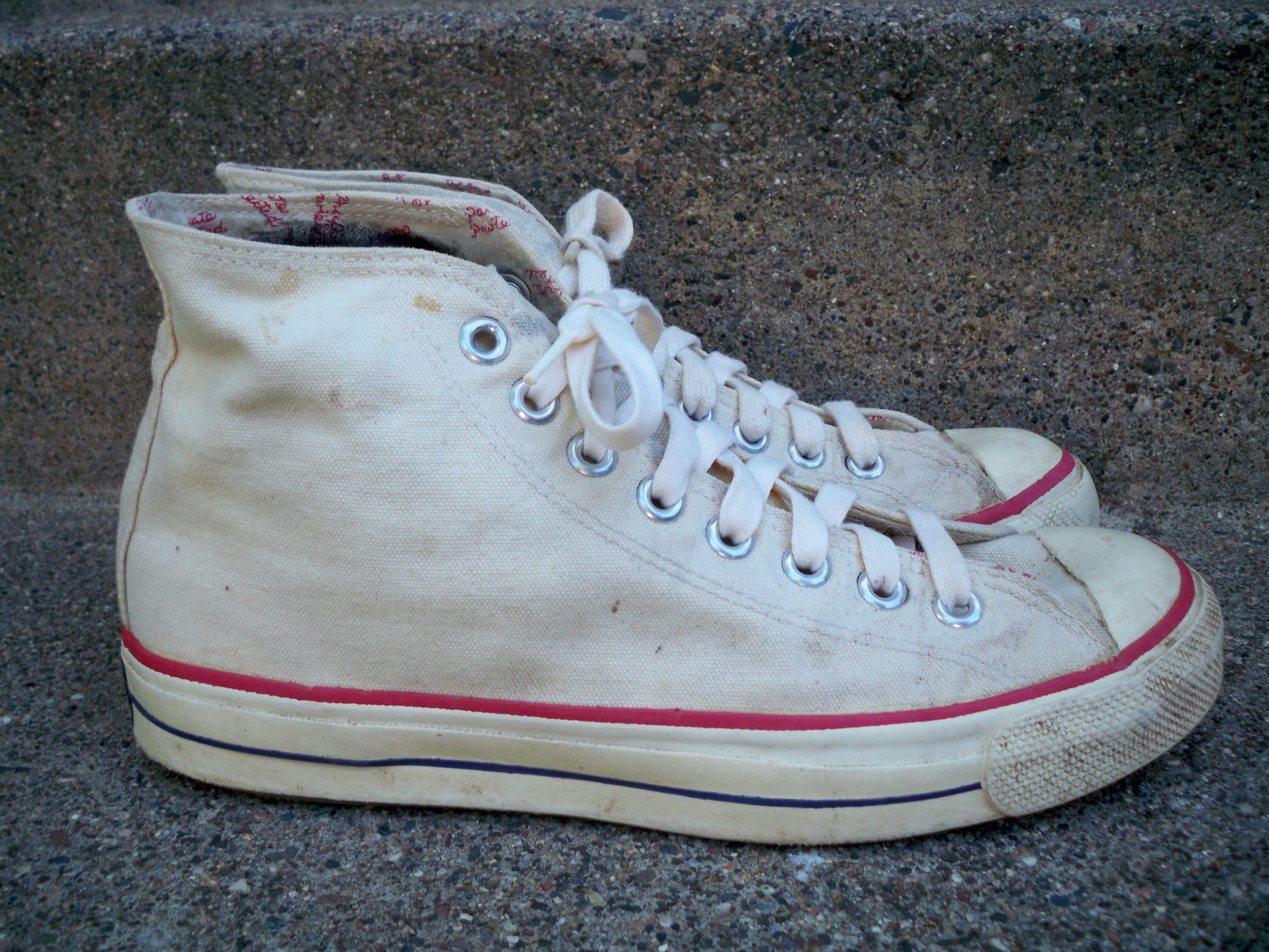 Vintage Bata Bullets Made in USA High Top Men's Tan Canvas Hipster ...