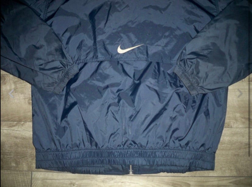 Men's Nike Center Back Check Swoosh Vintage Blue Full Zip Men's Nike Center Back Check Swoosh Vintage Blue Full Zip